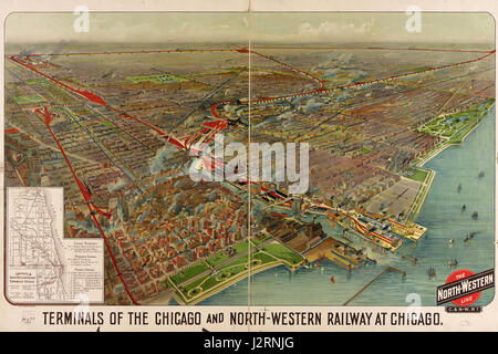 1902 Chicago map Stock Photo - Alamy