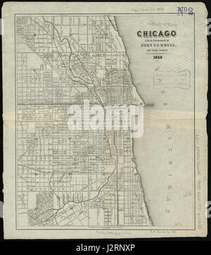 Gemmell map of Chicago Stock Photo - Alamy
