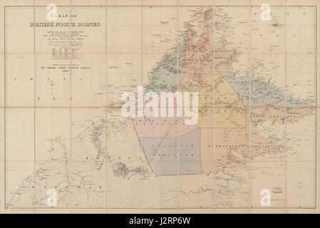 A map of British North Borneo Stock Photo - Alamy