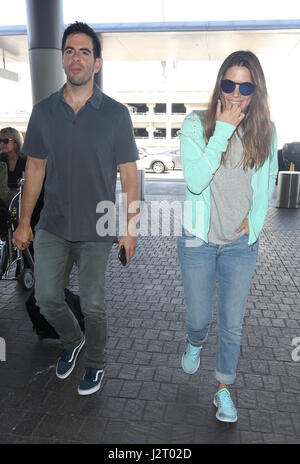 Eli Roth departs from the airport with his wife Lorenza Featuring Stock ...