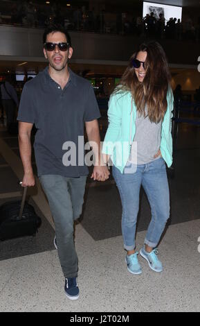 Eli Roth departs from the airport with his wife Lorenza Featuring: Eli ...