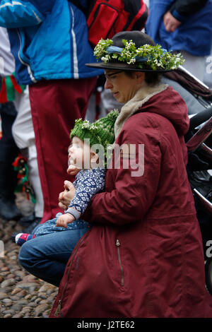 May Morning on Magdalen College Tower, Oxford, Ancient Annual Ceremony ...