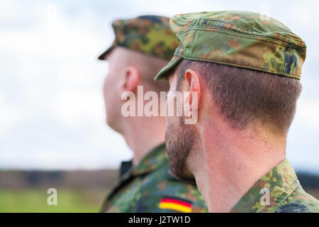 two german soldiers looks to the side Stock Photo - Alamy