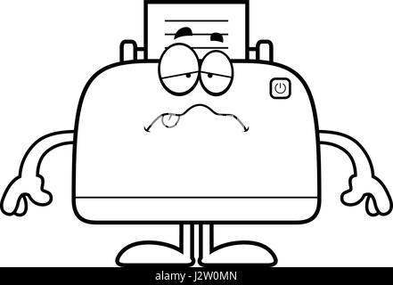 A cartoon illustration of a printer looking sick Stock Vector Image ...