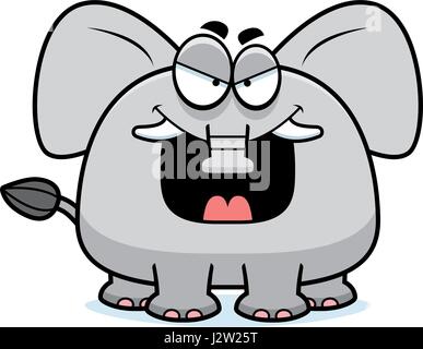 A cartoon illustration of an evil looking elephant Stock Vector Image ...
