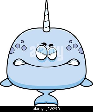 A cartoon illustration of a whale looking angry Stock Vector Image ...