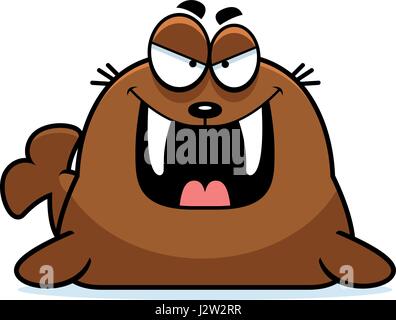A cartoon illustration of a walrus looking angry Stock Vector Image ...