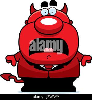 A cartoon illustration of a demon looking scared Stock Vector Image ...