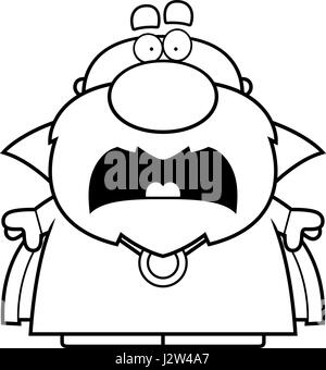 A cartoon illustration of a wizard looking scared Stock Vector Image ...