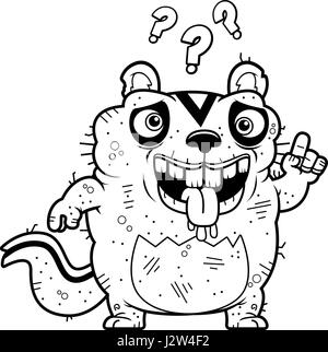 A cartoon illustration of an ugly chipmunk looking angry Stock Vector ...