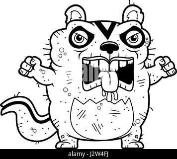 A cartoon illustration of an ugly chipmunk looking confused Stock ...