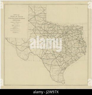 This 1919 Texas State Highway Map is a historical document showcasing ...