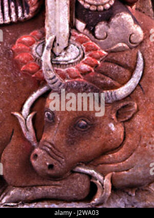 10th century chinese wall panel - detail 03 Stock Photo - Alamy