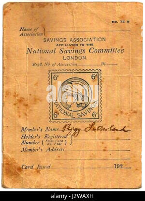 Cover of National Savings Stamp Book, UK, c. 1960 Stock Photo - Alamy