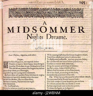 Midsummer Night's Dream - William Shakespeare Stock Photo - Alamy