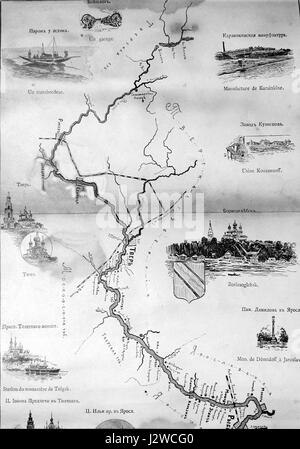A historical guide map of the Volga region from 1903, providing insight ...
