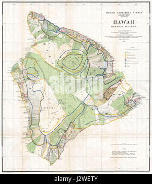 The 1901 Land Office map of the Island of Hawaii provides a detailed ...