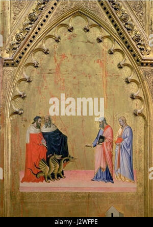 This detailed artwork by Andrea Orcagna and Jacopo di Cione features St ...