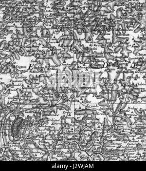 The Cassini Map of France, produced in the 18th century by the Cassini ...