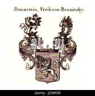Brunstein Freiherr Brunitzky Wappen Stock Photo - Alamy