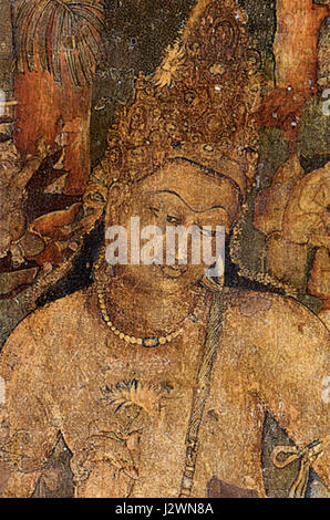 The Bodhisattva Padmapani, located in Cave 1 at Ajanta, India, is a ...