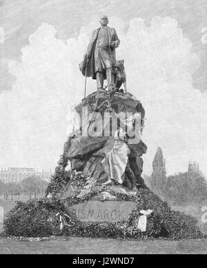 The Bismarckdenkmal (Bismarck Monument) commemorates the legacy of Otto ...