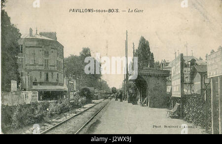 This image shows the train station at Bois-Colombes, a suburb of Paris ...