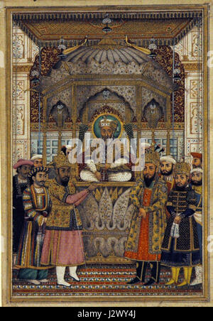 This painting of Emperor Bahadur Shah II, the last Mughal emperor ...