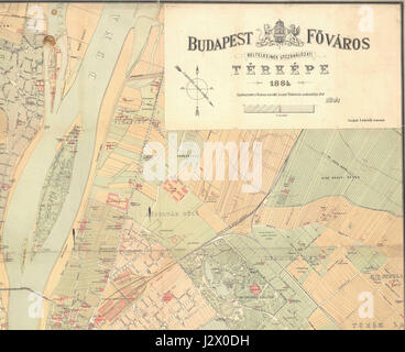 This 1884 map of Budapest provides a historical view of the city ...