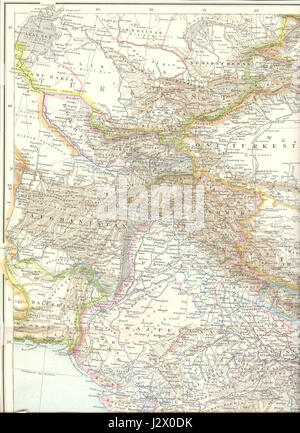 Detail from a vintage political map of Europe showing Greece Stock ...