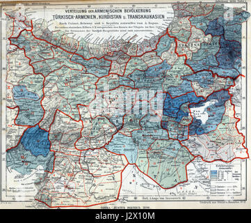 Armenian population map 1896 Stock Photo - Alamy