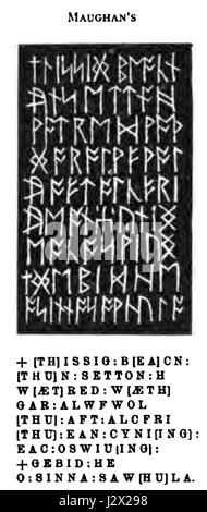 Bewcastle Cross, Maughan's Runes Stock Photo - Alamy