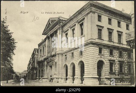 French colonial buildings in Algiers Algeria.Buildings are being ...