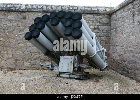 The ASROC (Anti-Submarine Rocket) launcher is a system used by naval ...