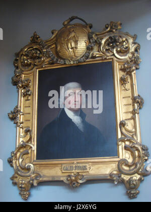 This portrait of Caleb Strong, by an unknown artist, features the 19th ...