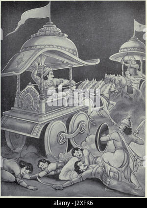 Battle between Bhisma and Bhima Stock Photo - Alamy