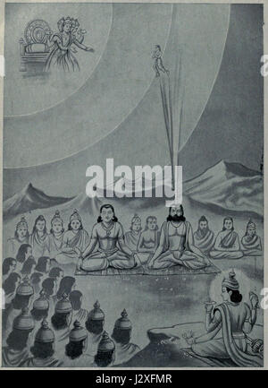 In this depiction from Hindu mythology, Ghatotkacha, the mighty son of ...