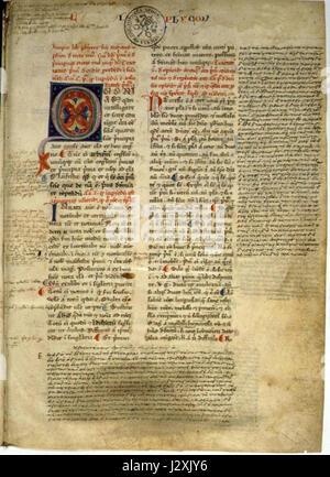 Aristotle latin manuscript Stock Photo - Alamy