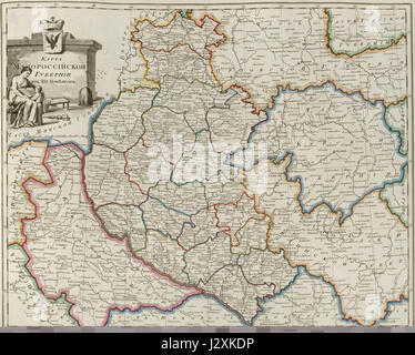 This map of the Russian Empire from 1800 illustrates the geography and ...