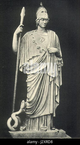The marble sculpture of Athena Giustiniani, a copy of a classical Greek ...