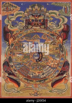 The Bhavachakra, or 'Wheel of Life,' is a Buddhist symbolic ...
