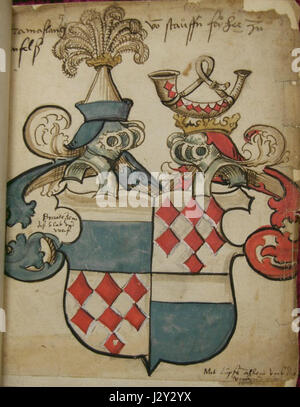 This document, likely a collection of heraldic insignia, depicts ...