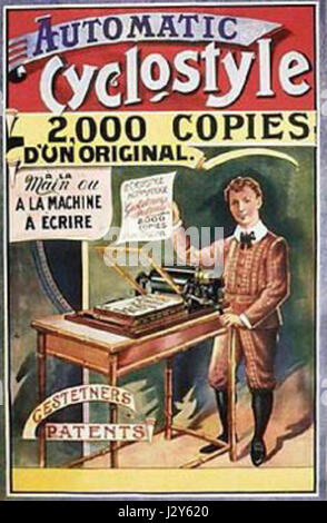 Automatic Cyclostyle French ad OM Stock Photo - Alamy