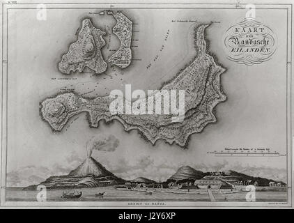 Map of the Banda islands Stock Photo - Alamy