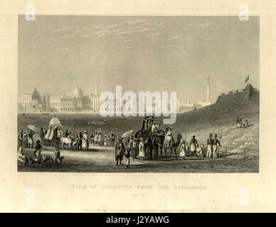 This 1800s painting of the Esplanade in Calcutta captures a colonial ...