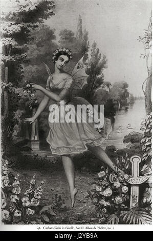 Carlotta Grisi, a renowned 19th-century ballerina, is depicted here as ...