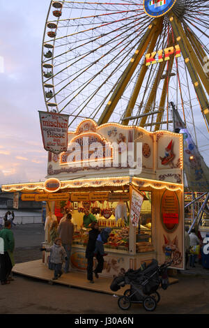 Germany, Cologne, kermis in the district Deutz, stand with nuts Stock ...