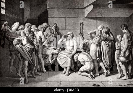The Death of Socrates, 469-399 BC, philosopher of ancient Greece Stock ...