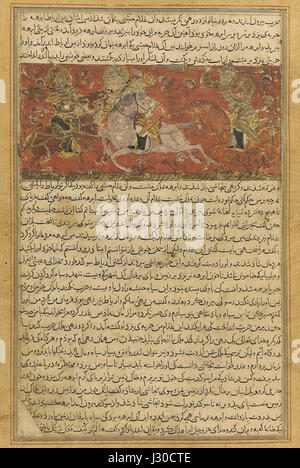 'Balami Tarikhnama' depicts the historical Battle of Hunayn, a pivotal ...