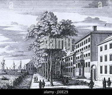 Boompjes 1700 Petrus Schenk Stock Photo - Alamy